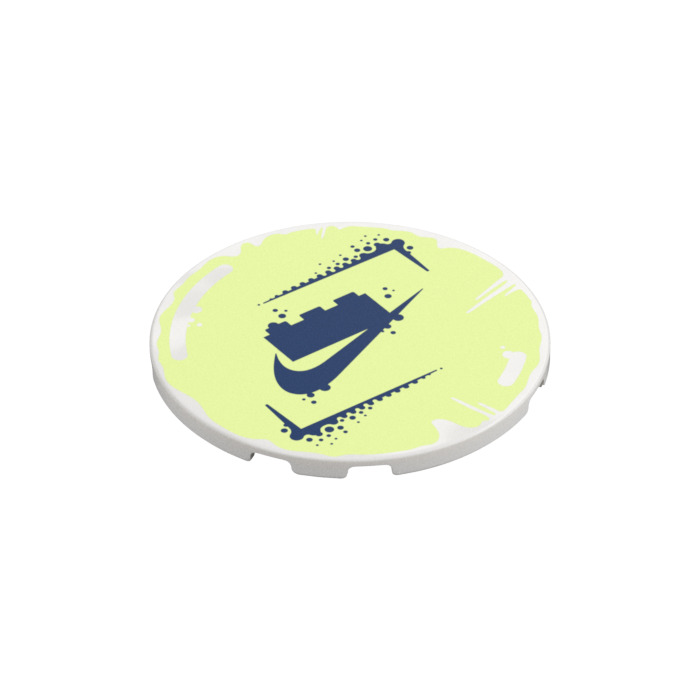 LEGO Tile 6 x 6 Round with Nike Logo (7212 / 114228) | Brick Owl - LEGO ...
