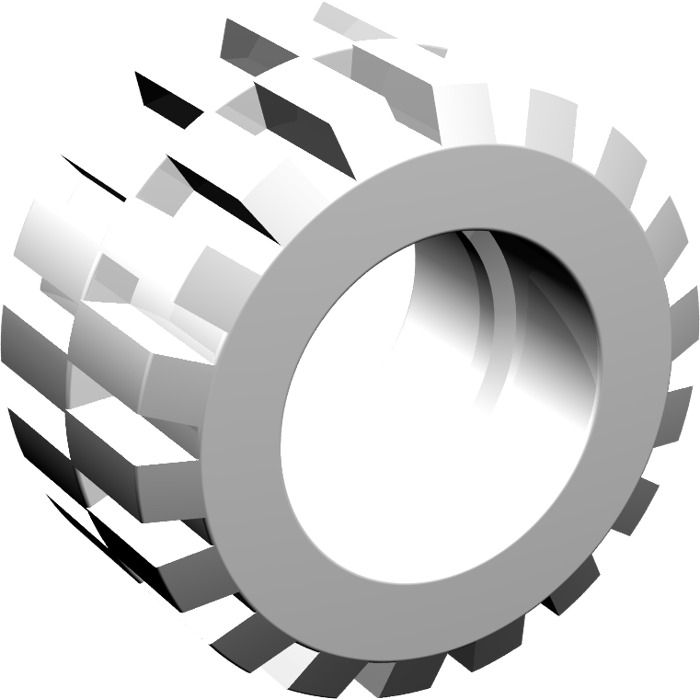 LEGO White Tire Ø21 x 12 - Offset Tread Small Wide with Bevelled Tread ...