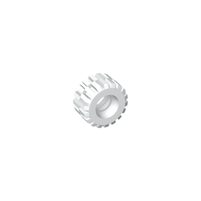 LEGO White Tire Ø21 x 12 - Offset Tread Small Wide with Bevelled Tread ...