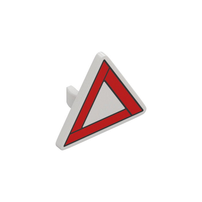 LEGO Triangular Sign with Accident Warning Red Triangle with Split Clip ...