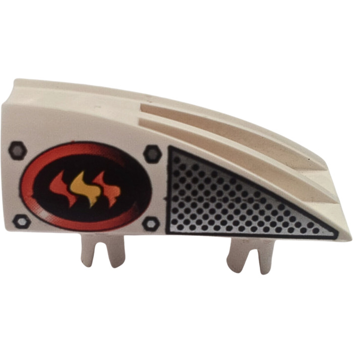 LEGO White Vehicle Side Flaring Intake 1 x 4 with Firefighter (Left ...