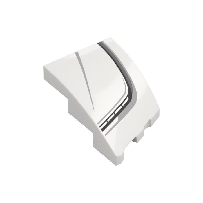 LEGO Wedge 2 x 3 Left with Black and Gray Hood Line (80177) | Brick Owl ...