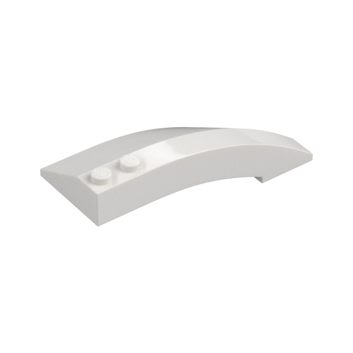 LEGO White Wedge 3 x 8 x 2 Curved Left (41750 / 42020) | Brick Owl ...