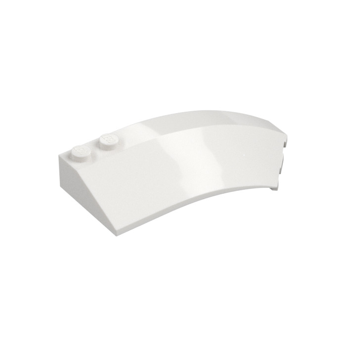 LEGO White Wedge 3 x 8 x 2 Curved Right (41749 / 42019) | Brick Owl ...