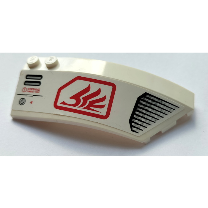 LEGO Wedge 3 x 8 x 2 Curved Right with Wing and Grille Sticker (41749 ...