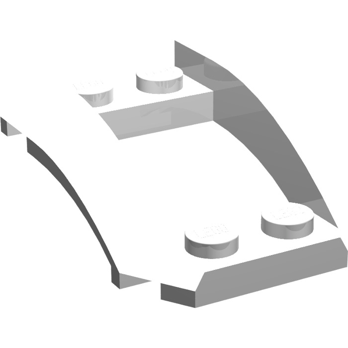 LEGO White Wedge 4 x 3 Curved with 2 x 2 Cutout (47755) | Brick Owl ...