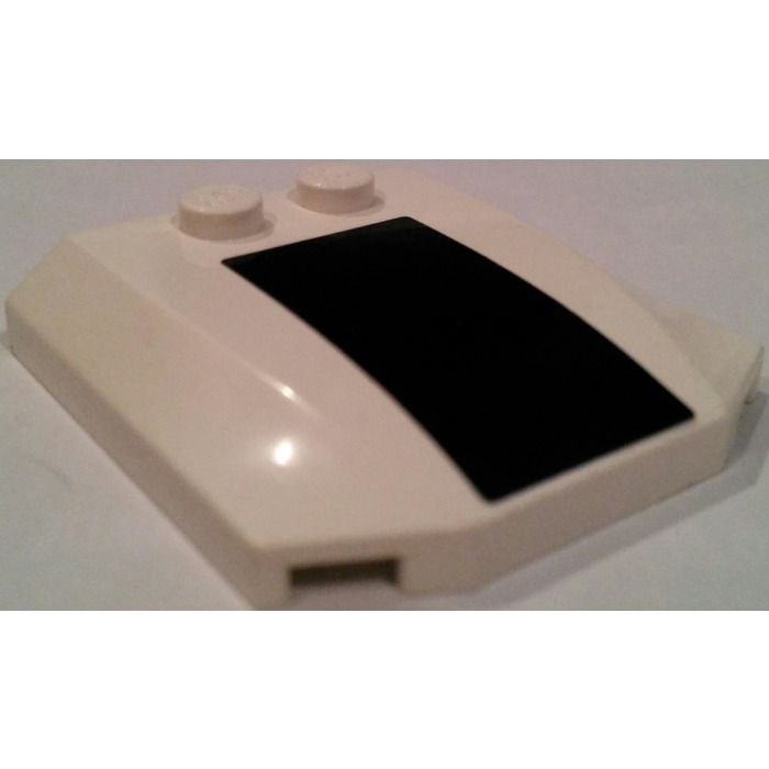 LEGO White Wedge 4 x 4 Curved with Black Panel Sticker (45677) | Brick ...