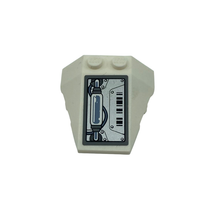 레고 하얀색 쐐기 4 x 4 트리플 , 돌기 Notches , 은색 갑옷 Plates, Pipin 및 Cable | Brick ...