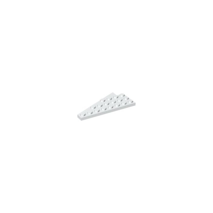 LEGO White Wedge Plate 4 x 8 Wing Right with Underside Stud Notch (3934 ...