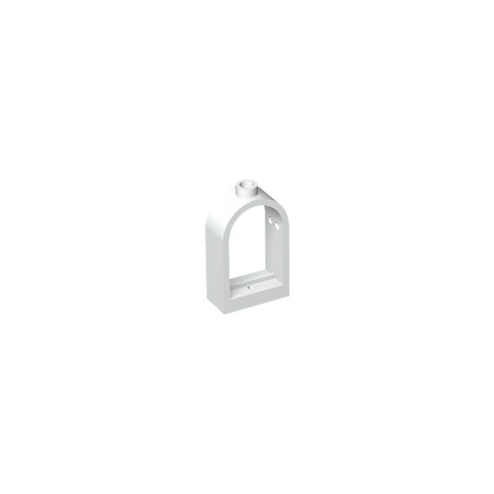 LEGO White Window Frame 1 x 2 x 2.7 with Rounded Top (30044) | Brick ...