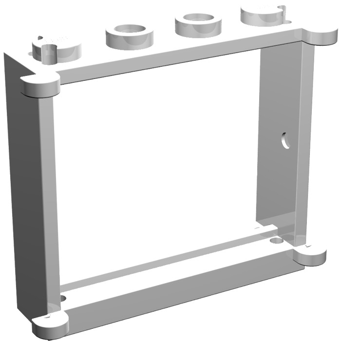 LEGO White Window Frame 1 x 4 x 3 with Shutter Tabs (3853) | Brick Owl ...