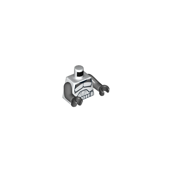 LEGO White Wolf Pack Clone Trooper Minifig Torso (973 / 76382) | Brick ...