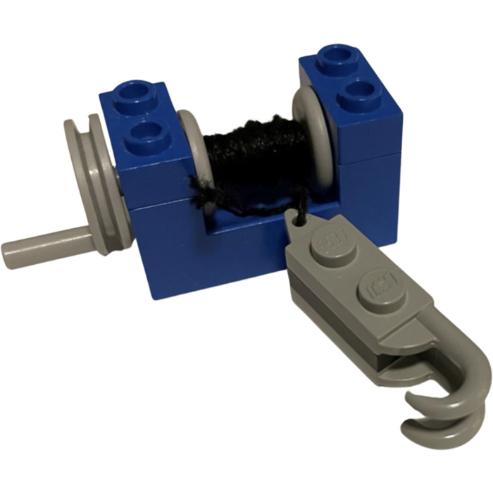 LEGO Winch 2 x 4 x 2 with Light Gray Drum with String and Light Gray ...