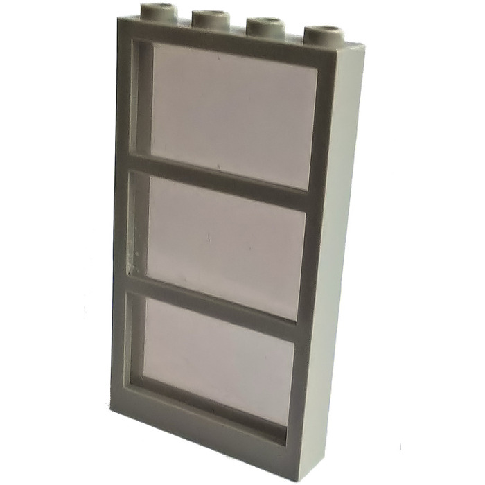 LEGO Window 1 x 4 x 6 with 3 Panes and Transparent Brown Black Fixed ...