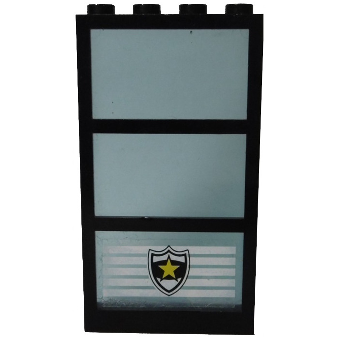 LEGO Window 1 x 4 x 6 with 3 Panes and Transparent Light Blue Fixed ...