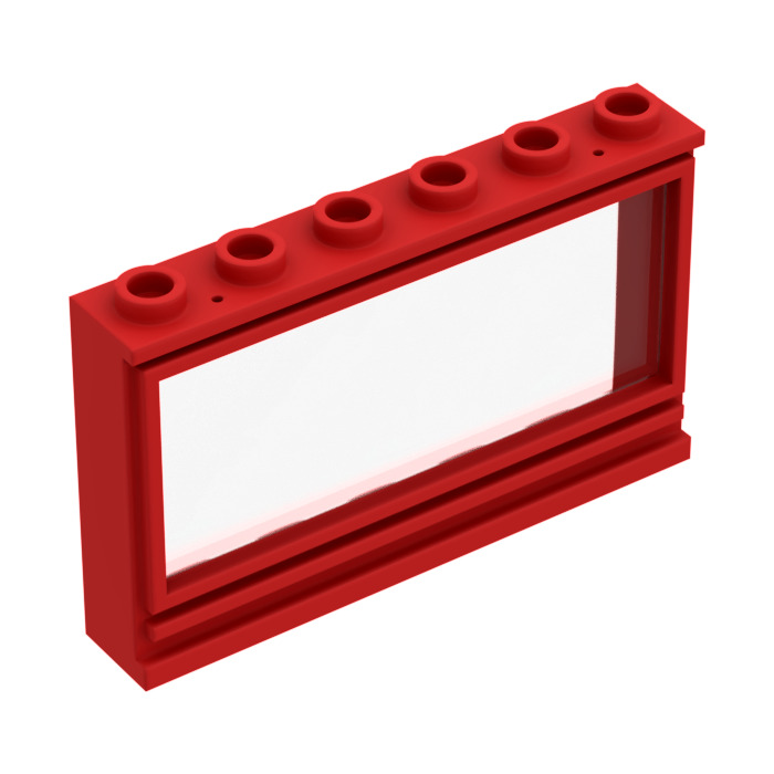 LEGO Window 1 x 6 x 3 with Hollow Studs and Fixed Glass | Brick Owl ...