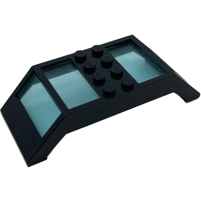 LEGO Window 10 x 4 x 2 with Sloped Ends and Transparent Light Blue ...