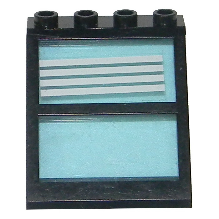 LEGO Window 4 x 4 x 3 Roof with Centre Bar and Transparent Light Blue ...