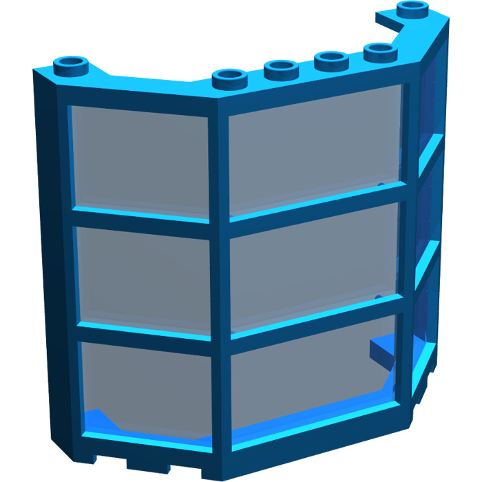 LEGO Window Bay 3 x 8 x 6 with Transparent Dark Blue Glass (30185 ...