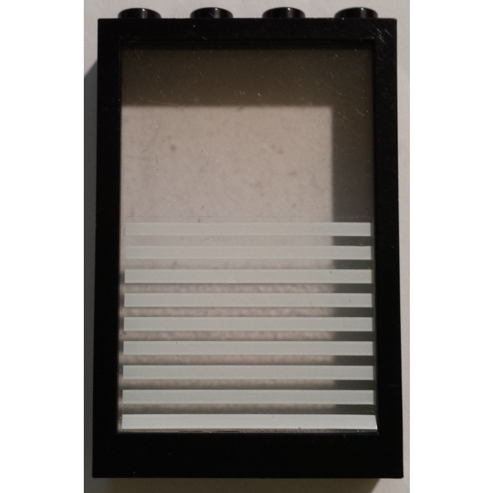 LEGO Window Frame 1 x 4 x 5 with Fixed Glass with 9 White Stripes ...