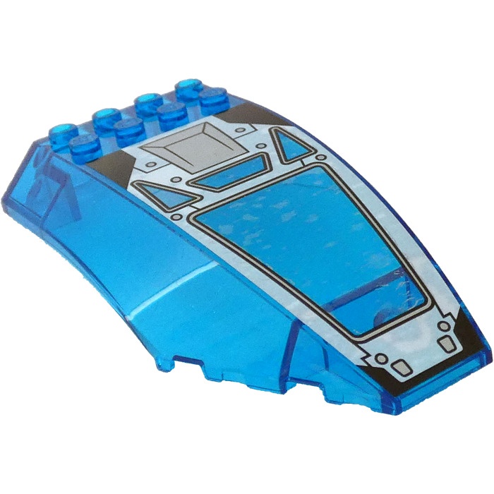 LEGO Windscreen 10 x 6 x 2 with Silver Design Cockpit Sticker (35269 ...