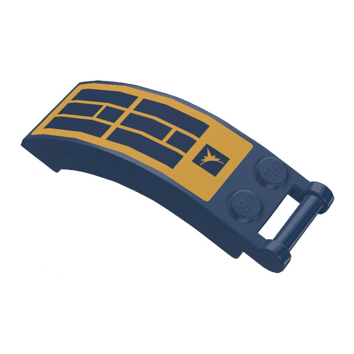 LEGO Windscreen 2 x 5 x 2 with Handle with Gold Solar Panel Sticker ...