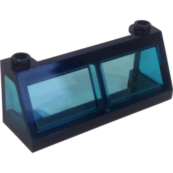 LEGO Windscreen 2 x 6 x 2 (Train) with Fixed Transparent Light Blue ...