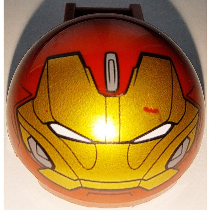 LEGO Windscreen 4 x 4 x 1.3 Canopy with Handle with Hulkbuster Face ...