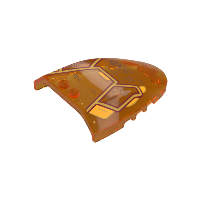 LEGO Windscreen 6 x 7 x 1.3 Curved with Decoration (80222) | Brick Owl