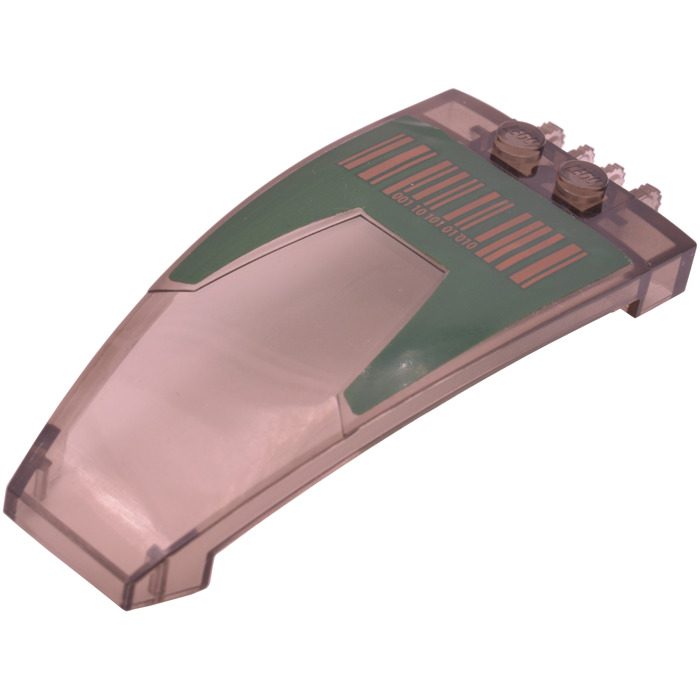 LEGO Windscreen 8 x 4 x 2 with Hinge Locking with Binary Code & Barcode ...