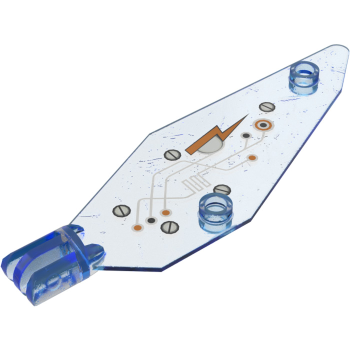 LEGO Wing 4 x 9 with Arm Hinge with Insectoid Circuitry (Left) (30231 / ...