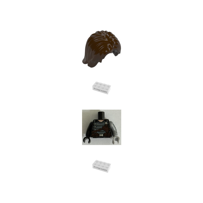 LEGO Winter Soldier with Dark Brown Hair and Gray Hand Minifigure ...