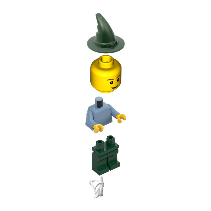 LEGO Wizard with Plain Sand Blue Torso Minifigure | Brick Owl
