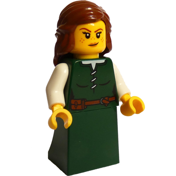 LEGO Woman - Dark Green Dress Minifigure | Brick Owl
