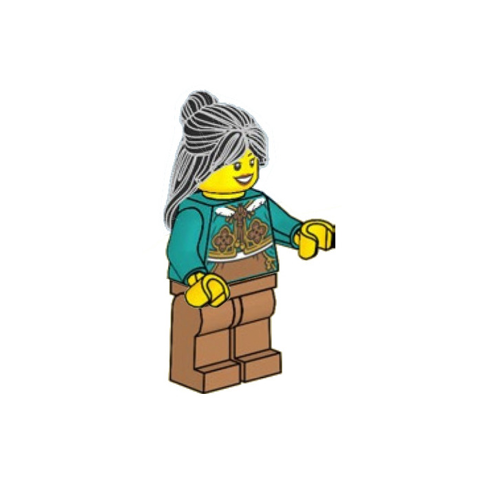 LEGO Woman - Dark Turquoise Cheongsam Bolero Shrug Minifigure | Brick ...
