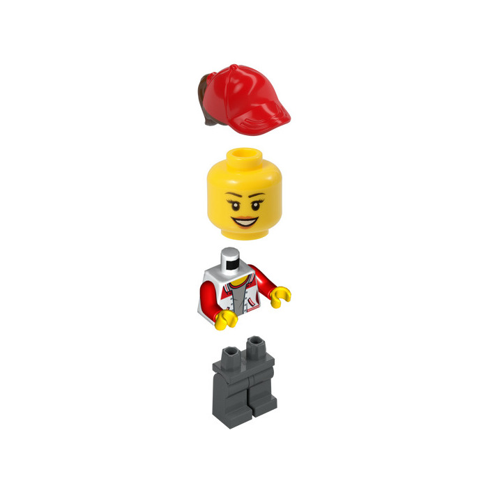 LEGO Woman in Red and White Jacket Minifigure | Brick Owl