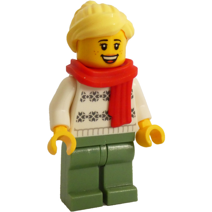 LEGO Woman in White Sweater Minifigure | Brick Owl - LEGO Marketplace