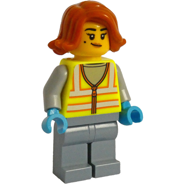 LEGO Woman - Vibrant Yellow Maintenance Jacket Minifigure | Brick Owl