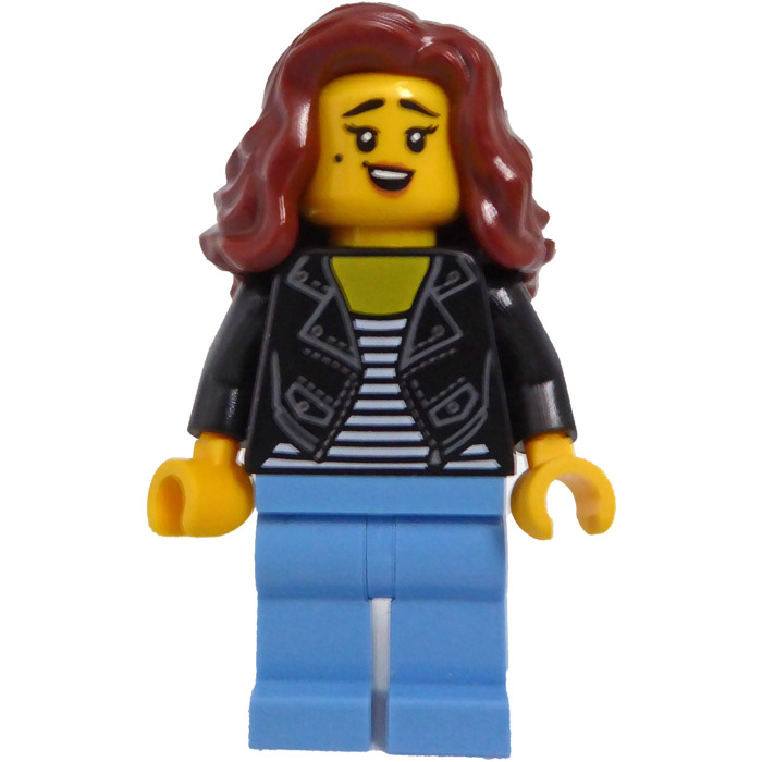 LEGO Woman with Black Leather Jacket Minifigure | Brick Owl - LEGO ...