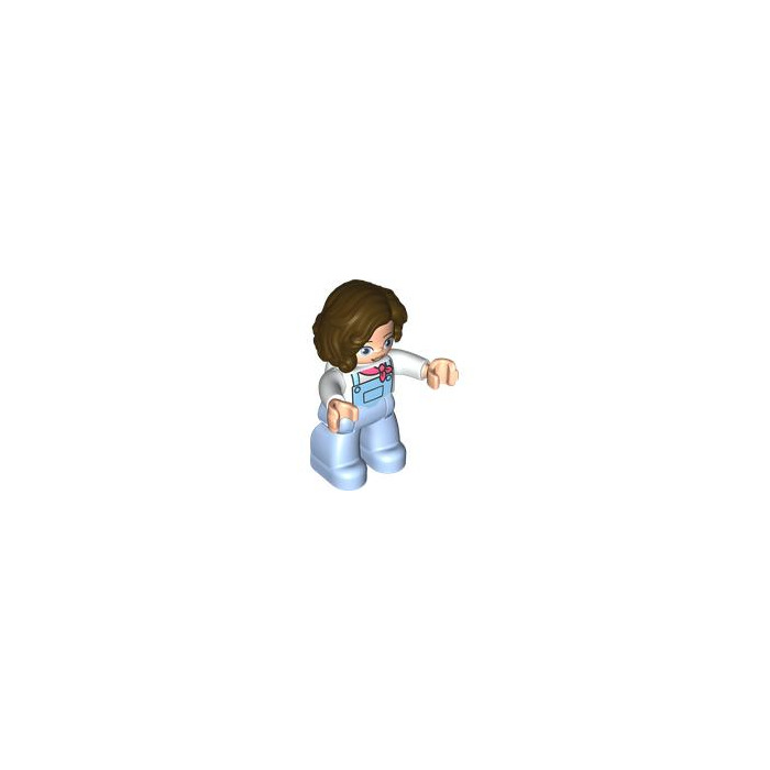 LEGO Woman with Blue Overalls and Dark Brown Hair Duplo Figure | Brick ...