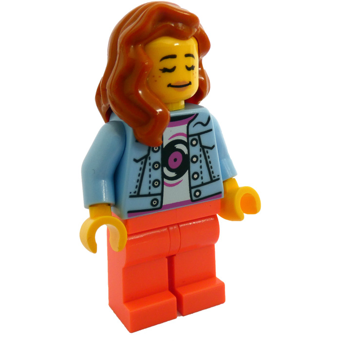 LEGO Woman with Bright Light Blue Jacket Minifigure | Brick Owl