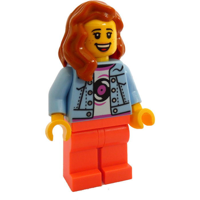 LEGO Woman with Bright Light Blue Jacket Minifigure | Brick Owl