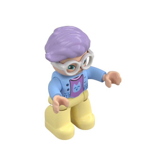 LEGO Woman with Cat Top and Glasses Duplo Figure | Brick Owl