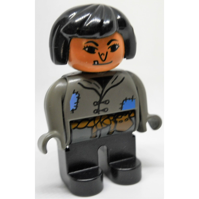 LEGO Woman with Dark Gray Top and Wart Duplo Figure | Brick Owl - LEGO ...