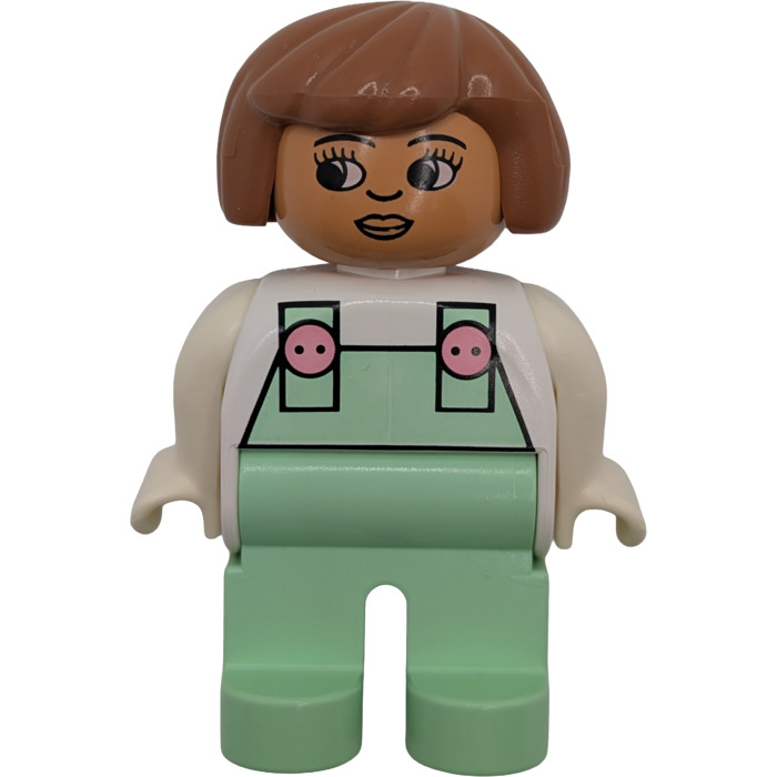 LEGO Woman with Light Green Overalls Duplo Figure | Brick Owl