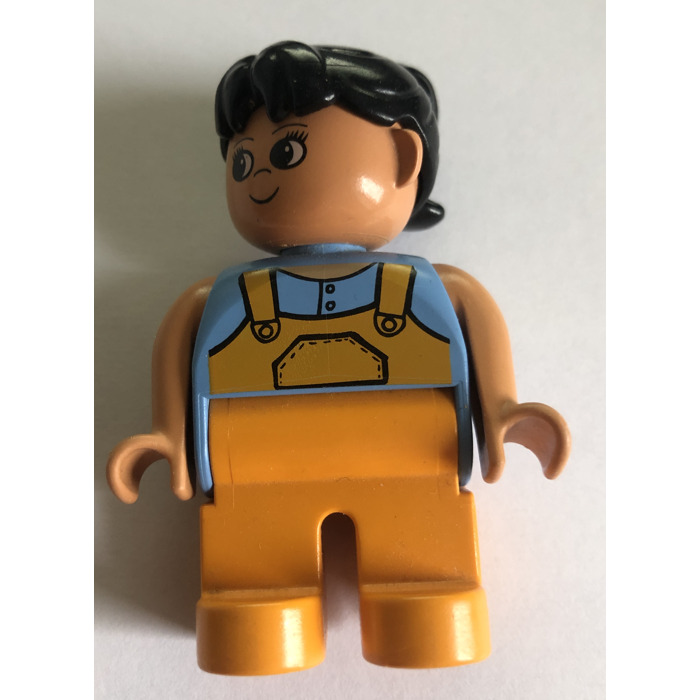 LEGO Frau mit Orange Overalls Duplo-Figur | Brick Owl - LEGO Marktplatz