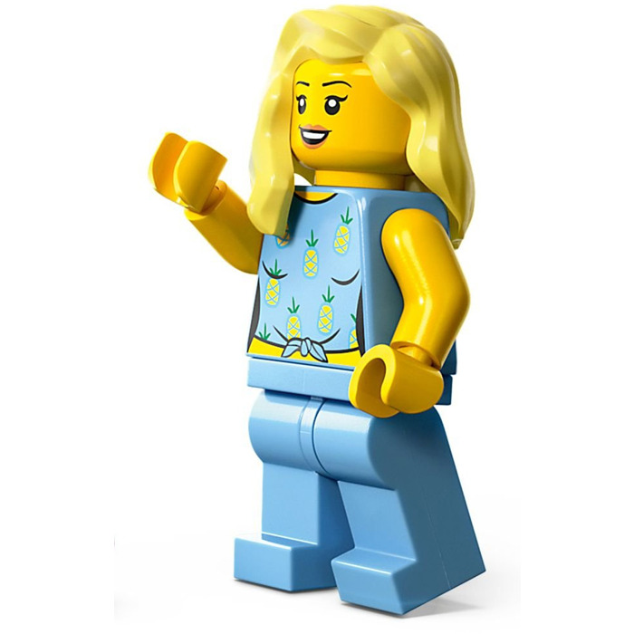 LEGO Woman with Pineapple Top and Blue Legs Minifigure | Brick Owl