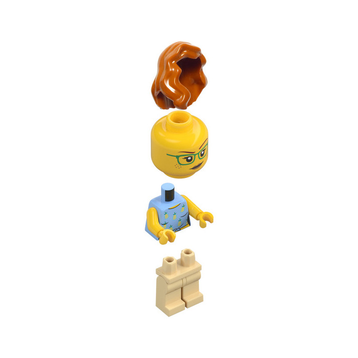 LEGO Woman with Pineapple Top and Tan Legs Minifigure | Brick Owl