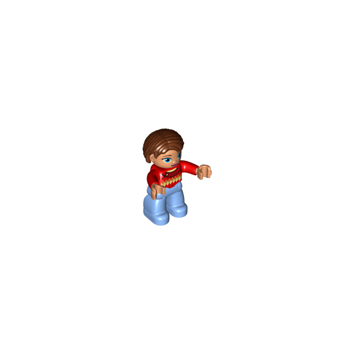 LEGO Woman with Red Jumper and Medium Blue Legs Duplo Figure | Brick Owl