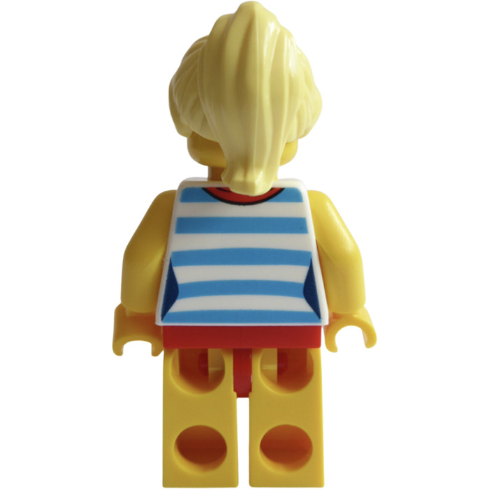 LEGO Woman with Swimsuit and Striped Top Minifigure | Brick Owl - LEGO ...